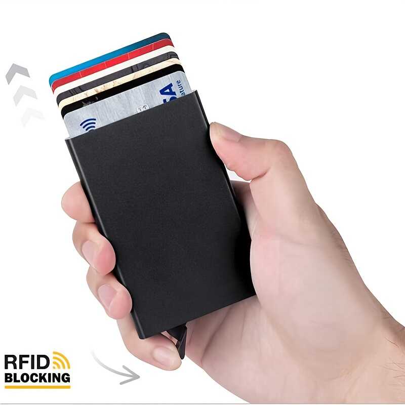 Anti-Theft ID Credit Card Holder Porte Carte Thin Aluminium Metal ...