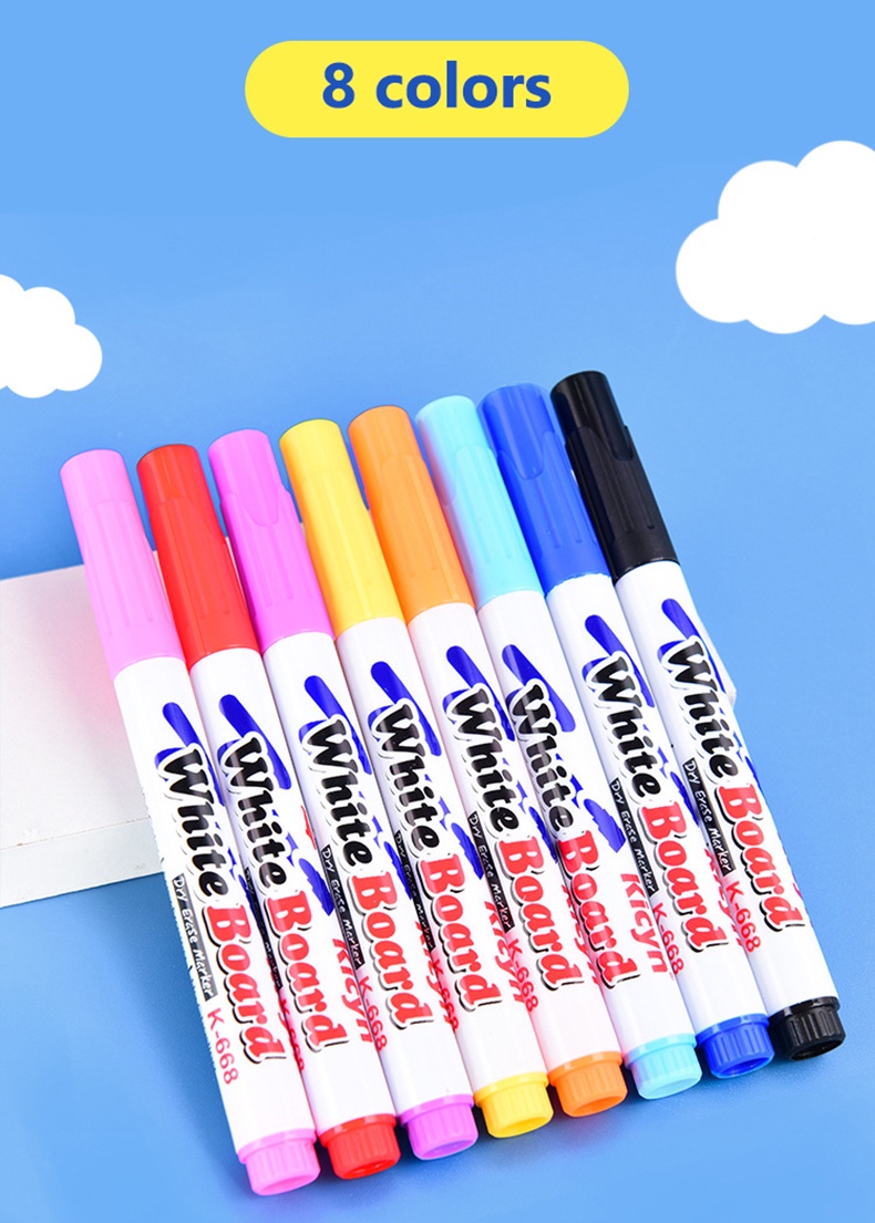 Colored Floating Marker Pen Paint Can Float on Water Surface Creative ...
