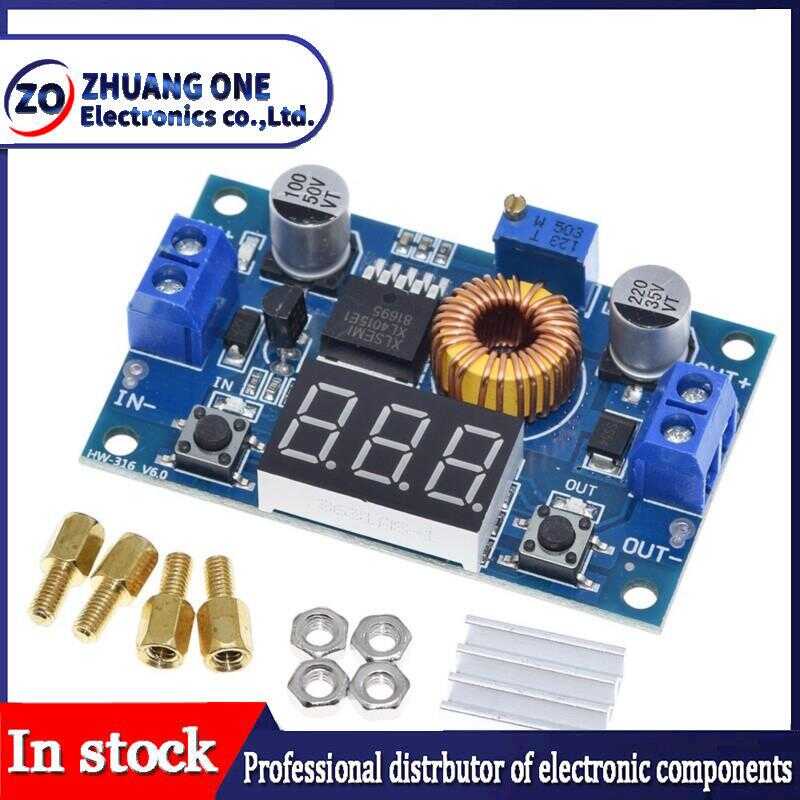 XL4015 High power 5A 75W DC-DC Adjustable Step-down Charger Module Step Down Buck Converter LED ...
