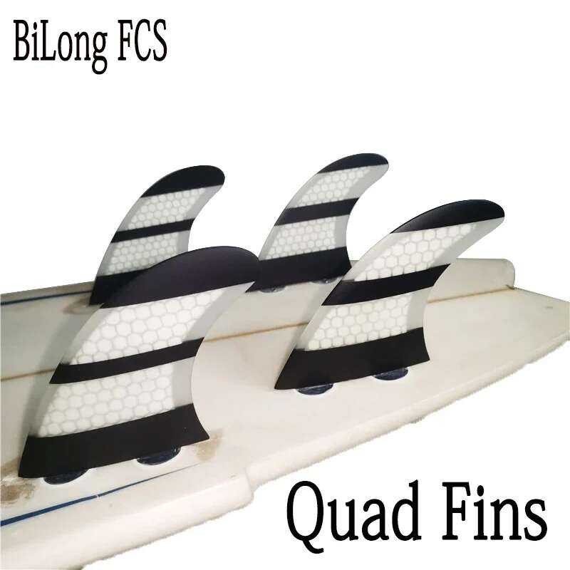 Tt Bilong FCS Quad A Set Fins Side Quillas S/M/L-Size Glass Fiber Surf ...