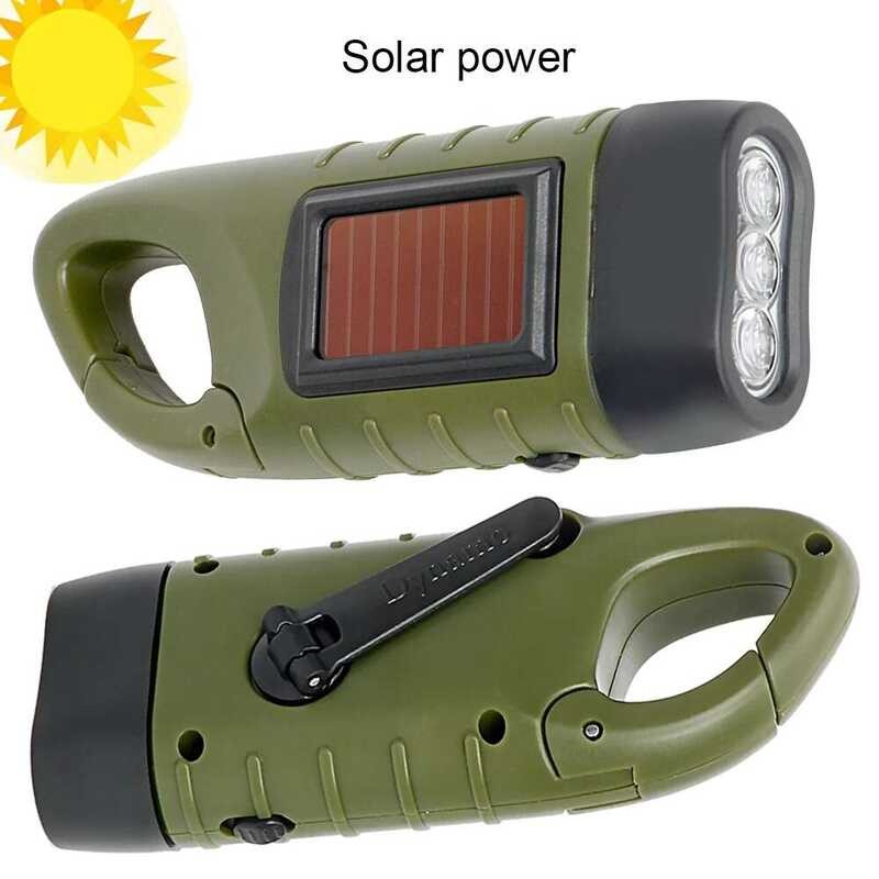 Tt Portable LED Flashlight Hand Crank Dynamo Torch Lantern Professional ...