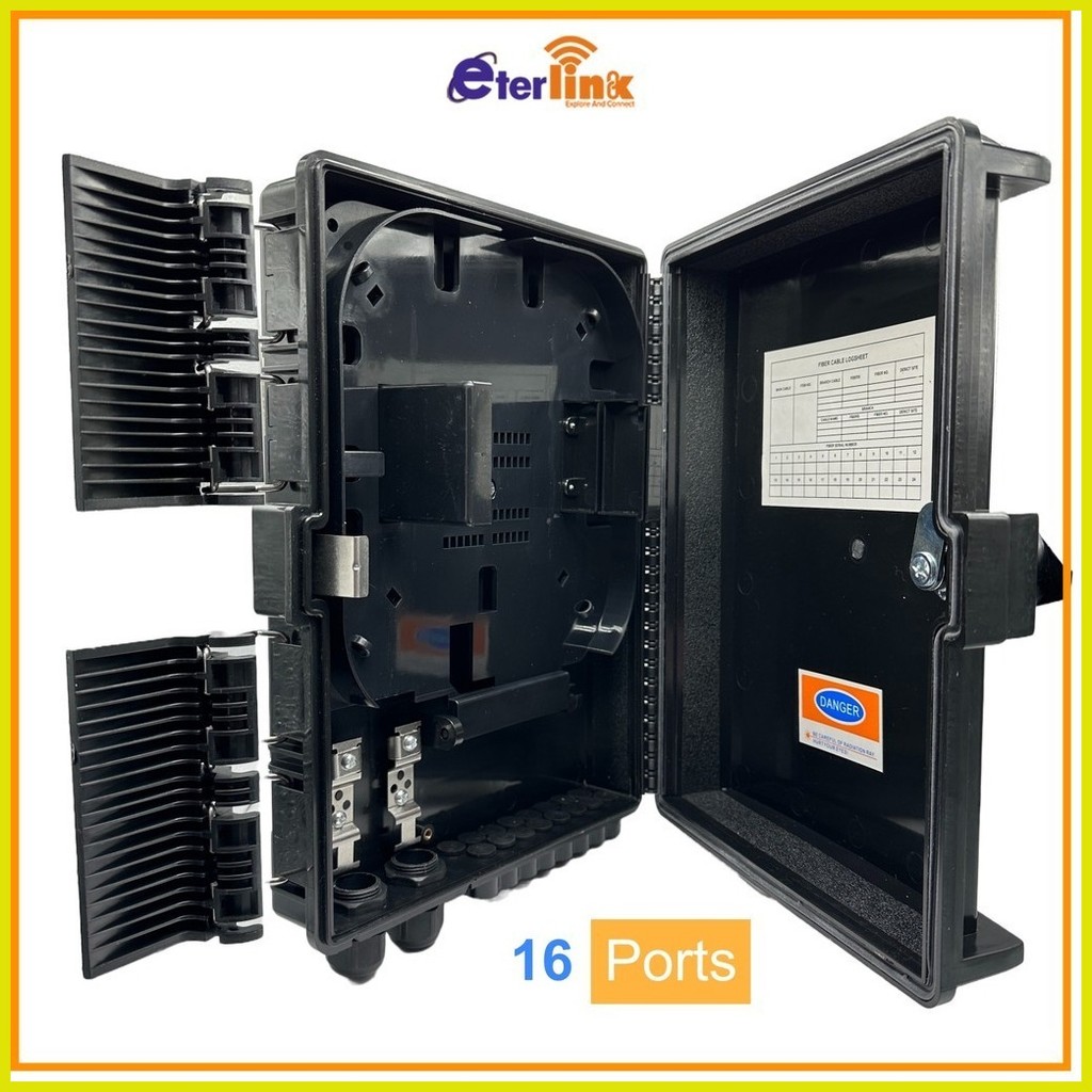 ☢ 16 Port Nap Box Fiber Splitter Box FTTH Insert type Fiber Optic ...