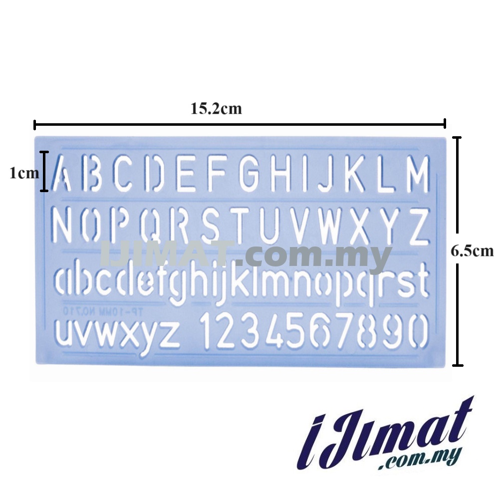 ABC Template Stencil Plate (1cm / 2cm/ 3cm) / Alphabet Stencil Ruler ...