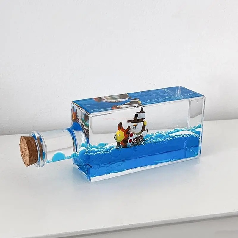 3D Ship Fluid Dift Bottle Thousand Sunny Ship Going Mey Boat One Piece ...