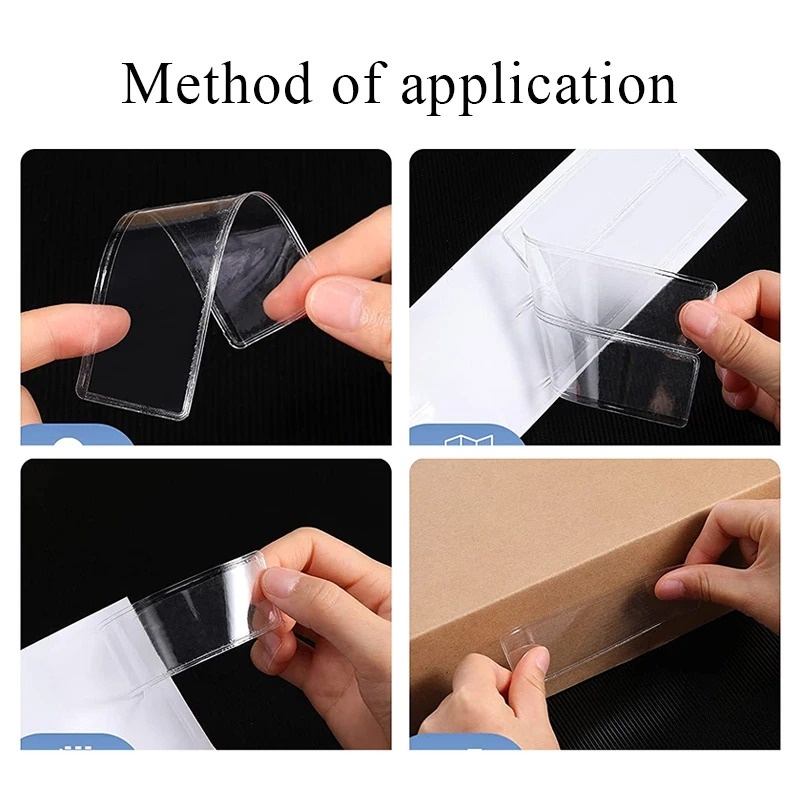 Shelf Tag Pocket Identification Card / 4Pcs Transparent Self-Adhesive ...