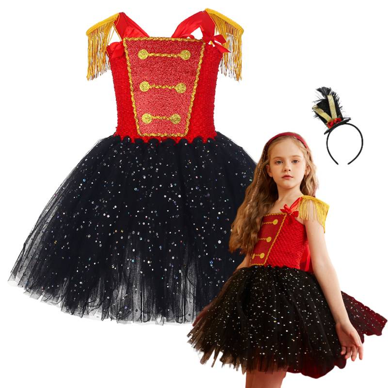 Child The Nutcracker Cosplay Costume Tassel Sequins Dress With Steampunk Outfit Kids Gift ...