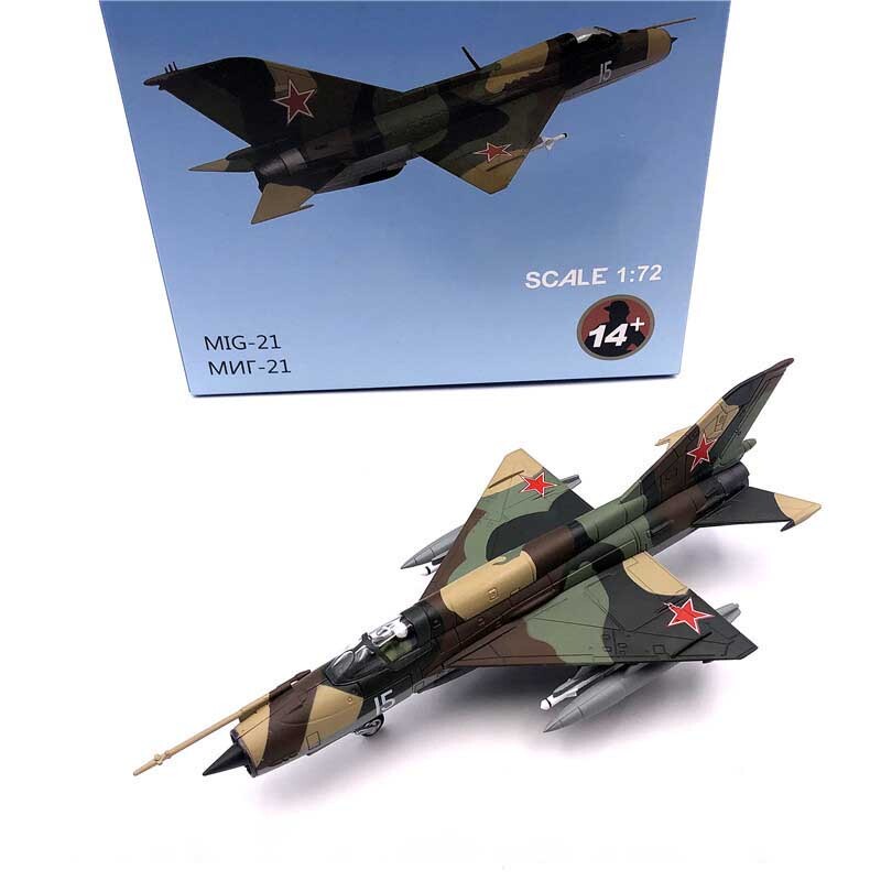 1/72 Scale Soviet Union MIG-21 Fighter Air Force Diecast & Toy Aircraft ...