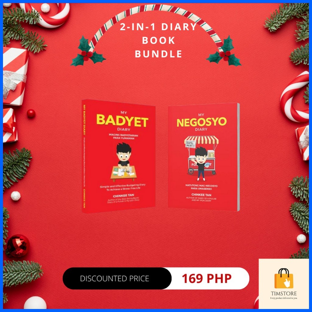 ☂ ☑ ♙ 2 in 1 Diary Book Bundle (Ipon Pulubi Utang-Free Badyet Negosyo Yayamanin) Chinkee Tan ...