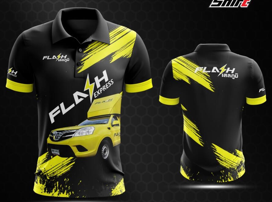 FLASH EXPRESS Full sublimation high-quality polo shirt customizable ...