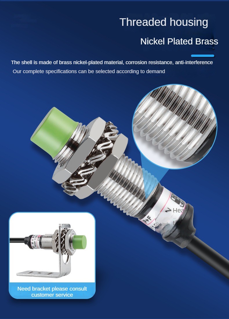 Metal Counting Sensor 4mm With Wire Sensor Inductive Type Proximity Switch Pr12 Series Shopee