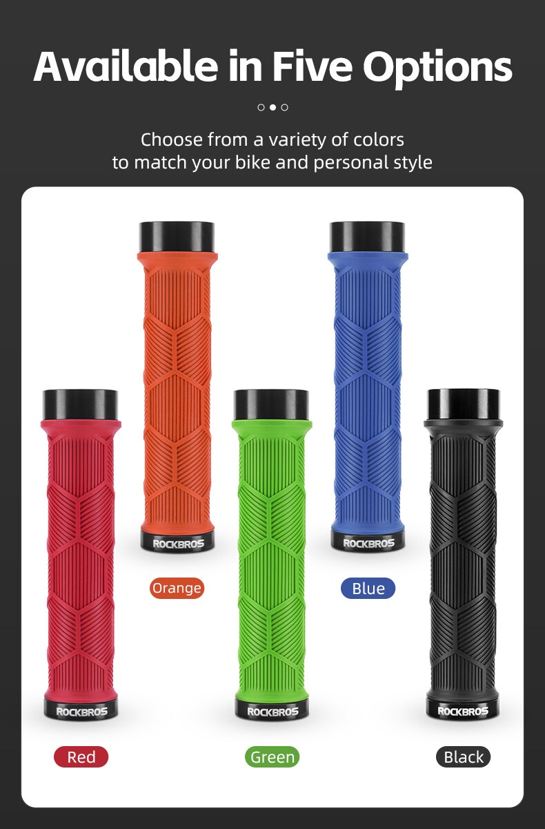 ROCKBROS Reflective Bicycle Handle Grip Shockproof Comfortable Mountain ...