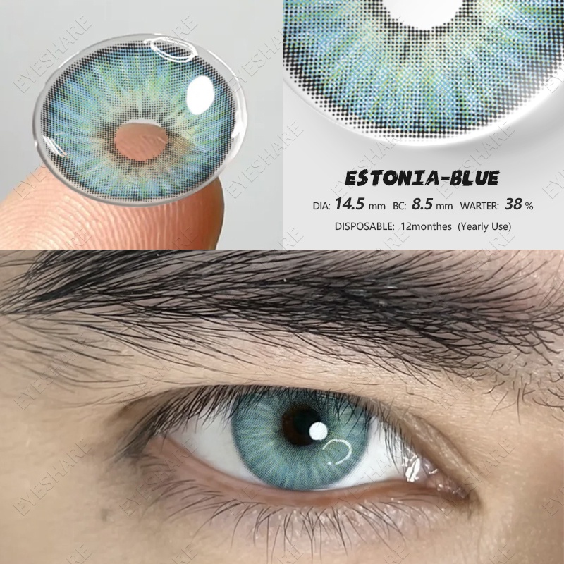 EYESHARE 1pair New Colored Contacts Lenses for Eyes Fashion Blue Lenses ...