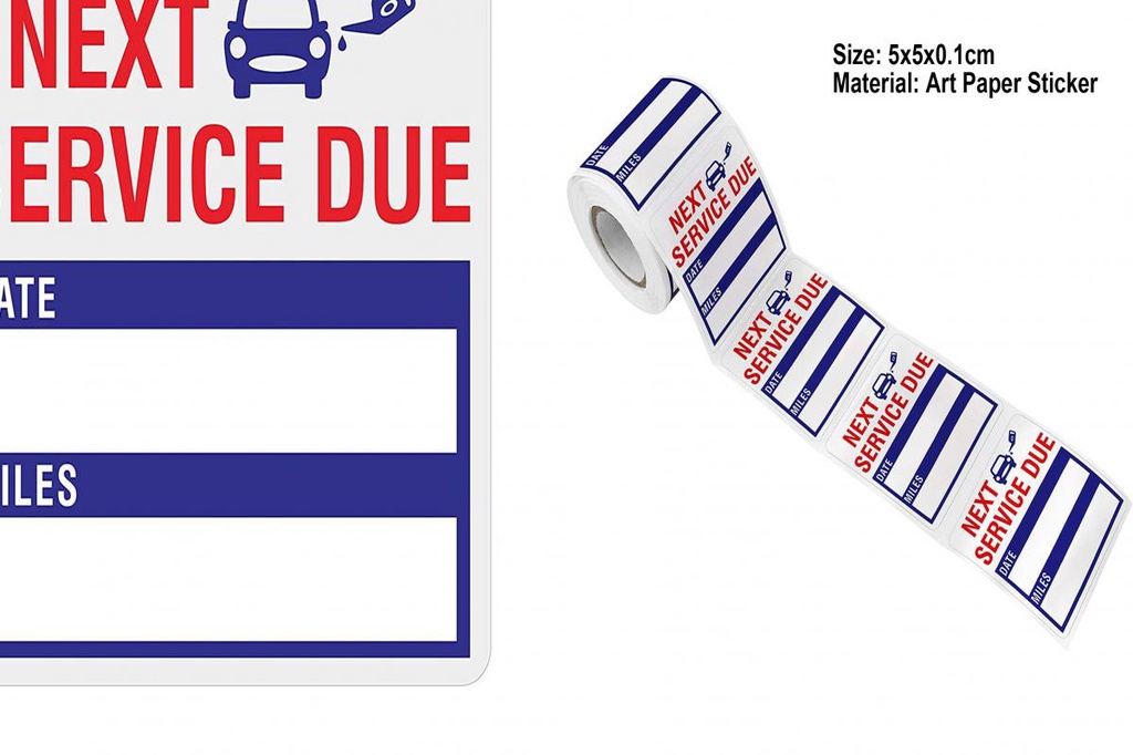 SOU_ Eco-friendly Service Sticker for Van Writable Next Service Due ...