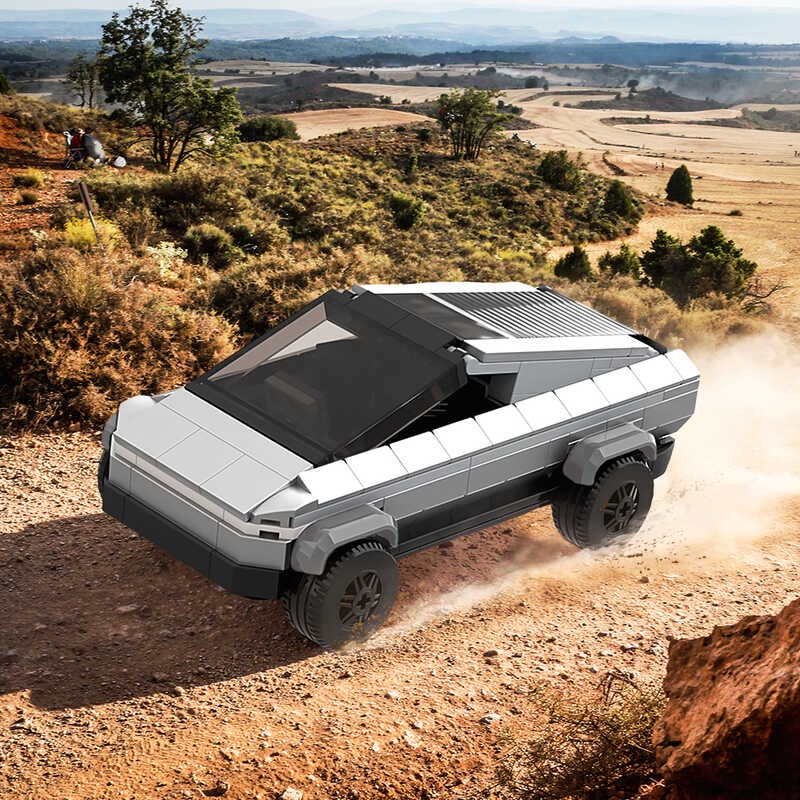 MOC Tesla Pickup Truck Building Blocks Model Tesla Cyberpunk Truck ...