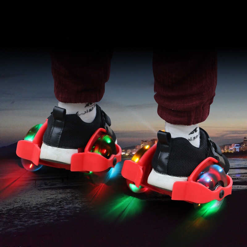 Children Wheel Heel Roller Skate Shoes LED Flashing Light Adjustable ...