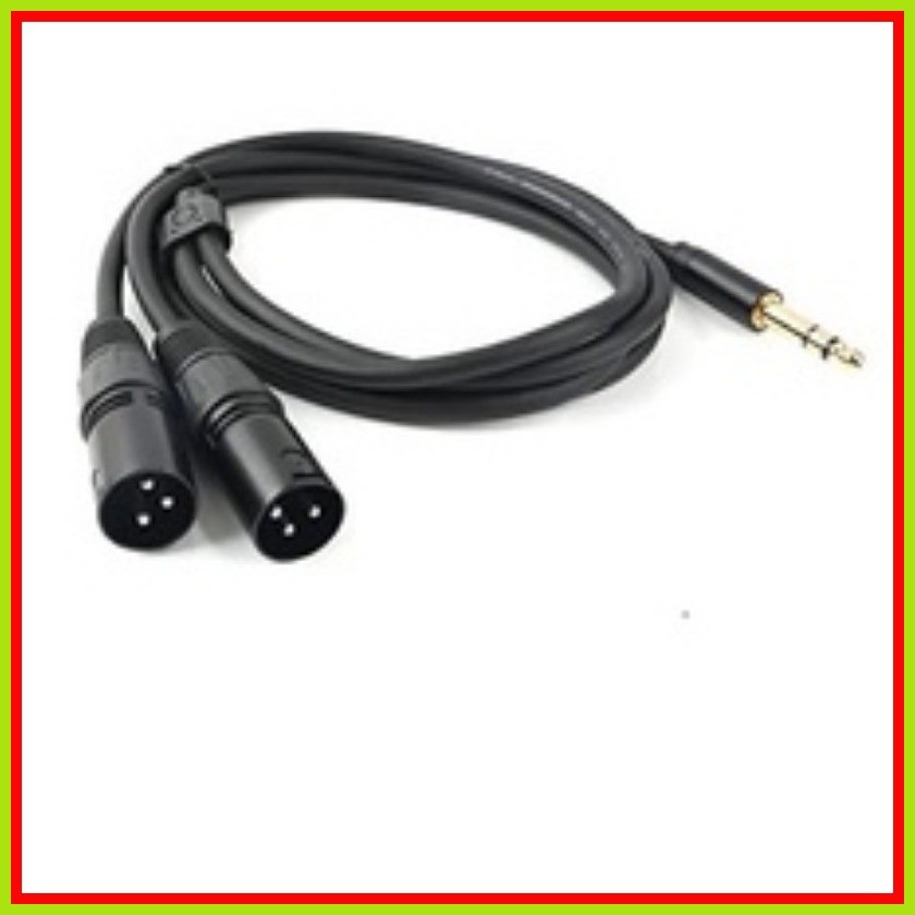 6. 35mm PL Stereo PLUG TRS to Dual XLR 3pin Male Y Splitter ...