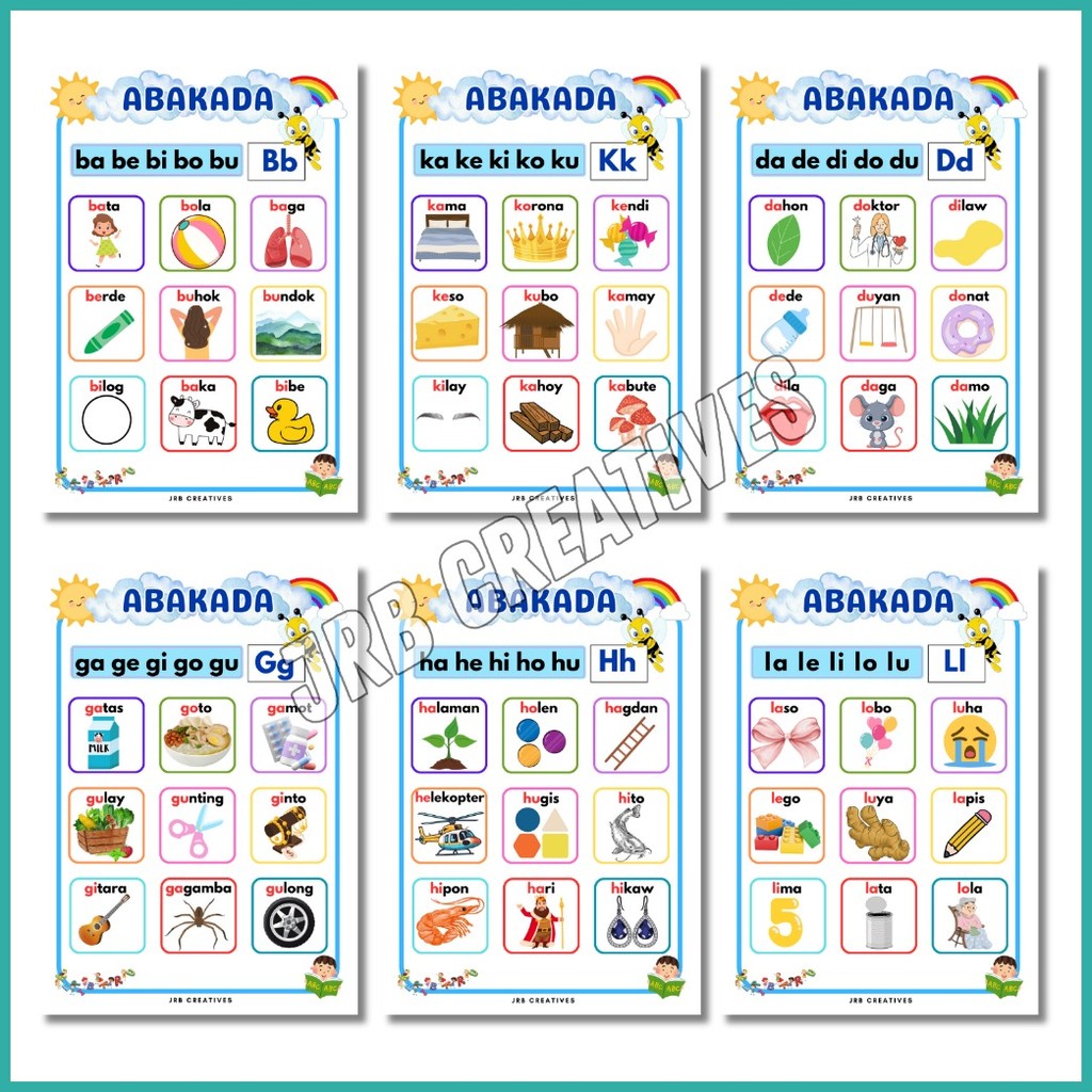 Preschool-Kinder TAGALOG/FILIPINO Magbasa at Matuto Booklet A5 to A4 ...