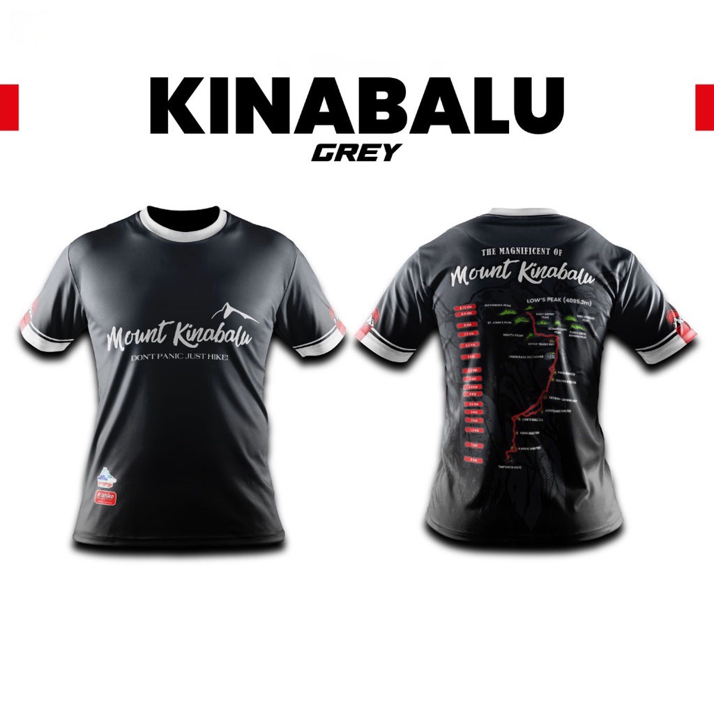 HIKING JERSEY | BAJU HIKING GUNUNG KINABALU GREY EDITION | Shopee ...