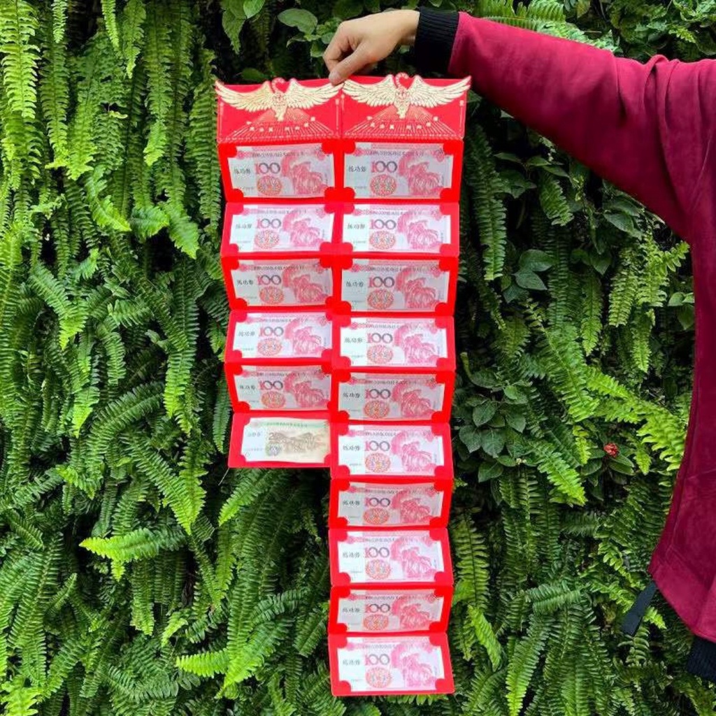 ZXYOUPING Red Festive Folding Red Envelope Bag with Creative Elongated ...