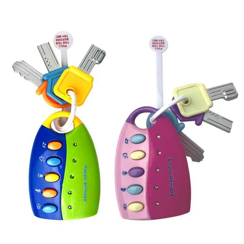 Baby Toy Keys 3 Keys & Remote With 4 Fun Car Sounds Car Voices Pretend ...