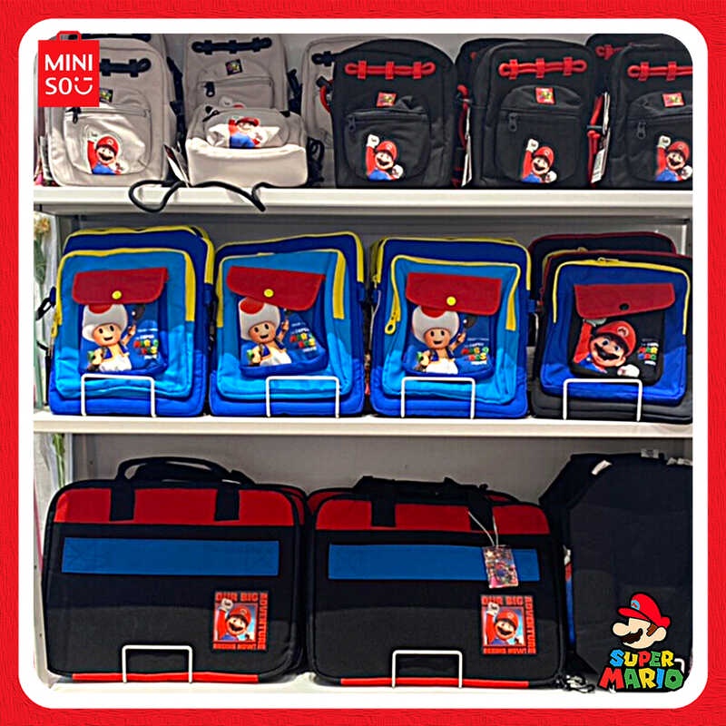 2023 New Miniso Super Mario Brothers Series Computer Bag Storage Bag ...