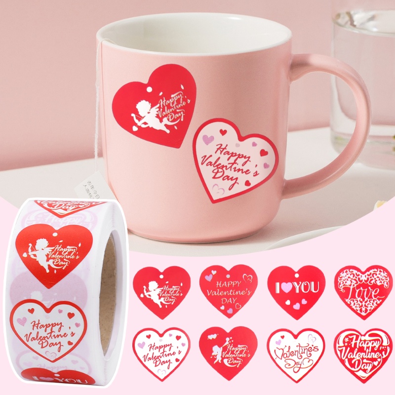 Candy Bag Sealing Stickers / Valentine's Day Heart-shaped Stickers ...