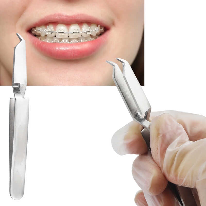 Orthodontic Stainless Steel Bracket Positioning Forceps Buccal Facial ...