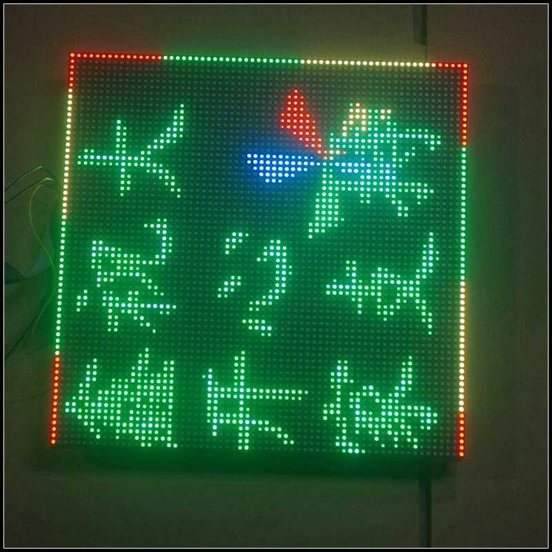 P3 full-color 64 * 64 dot matrix with a side length of about 19CM ...