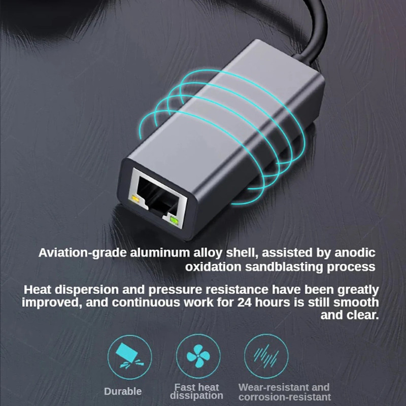 （Local Seller）1000MbpsEthernet Adapter USB 3.0 Type C to RJ45 Network ...