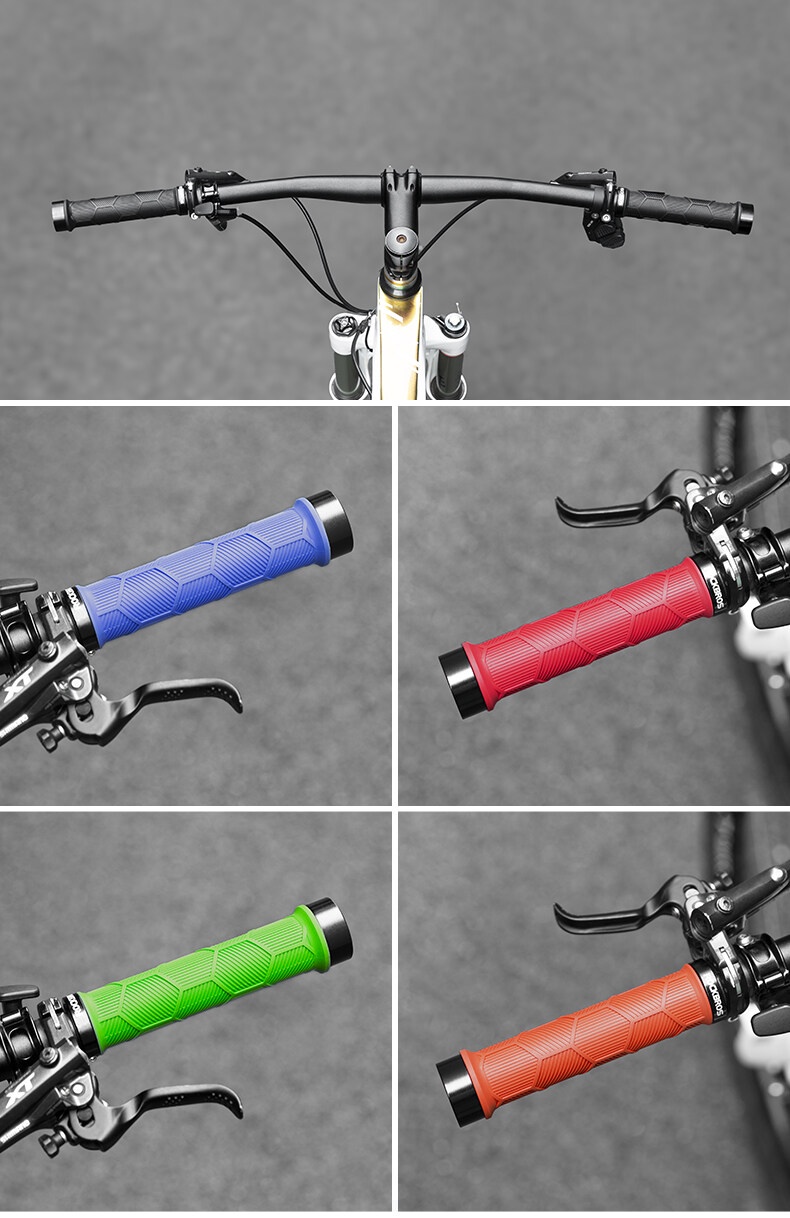 ROCKBROS Reflective Bicycle Handle Grip Shockproof Comfortable Mountain ...