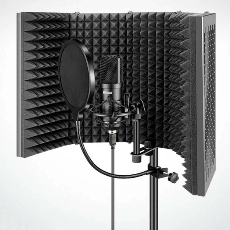 Vocal Booth ng 5 Panel Adjustable Microphone Shield Isolation ...