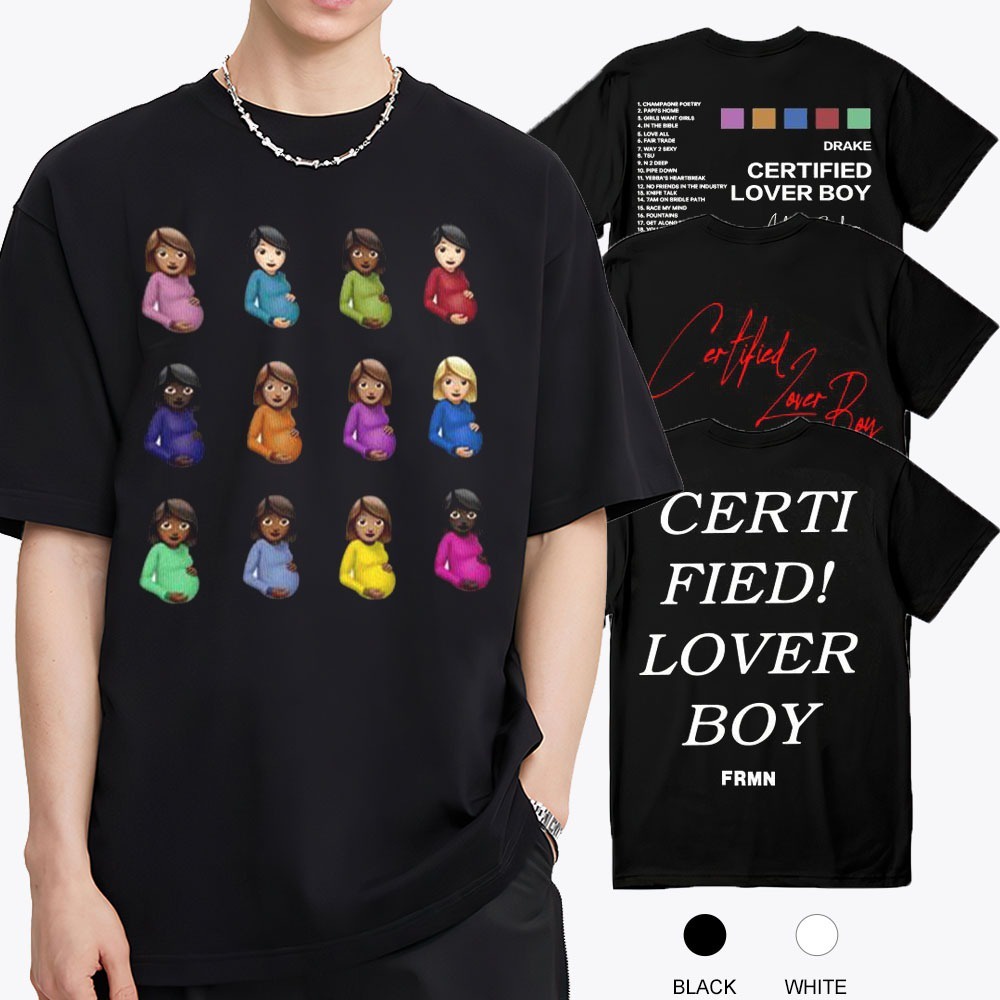 DRAKE - BIG Emoji Certified Lover Boy with Back Script CLB, Premium ...