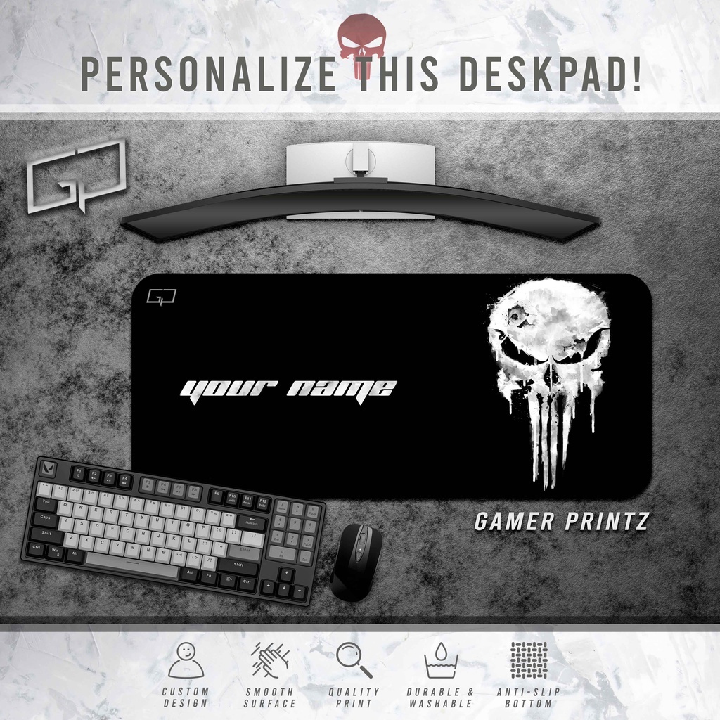Personalized the PUNISHER Gaming Desk Pad/ Mouse Pad by Gamer Printz ...