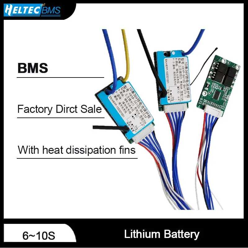 Heltec 6S 7S 8S 9S 10S 15A 20A Protection Board 3.7V 18650 Lithium ...
