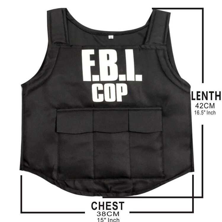 Ng Kostum Mga Bata Para Sa Cosplay FBI Agent Bulletproof Suit 4-Piece ...