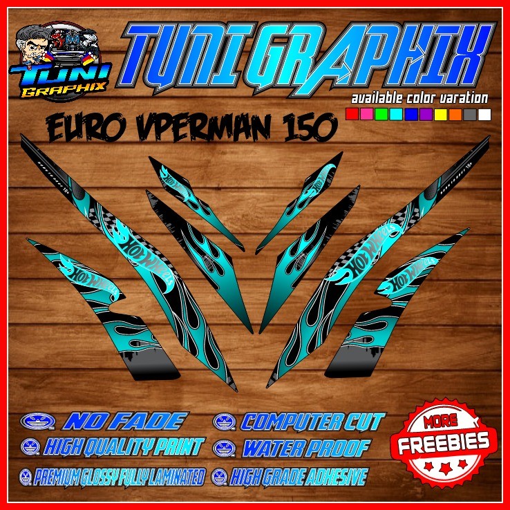 EURO VPERMAN 150 HOTWHEELS STOCK DECALS | Shopee Philippines