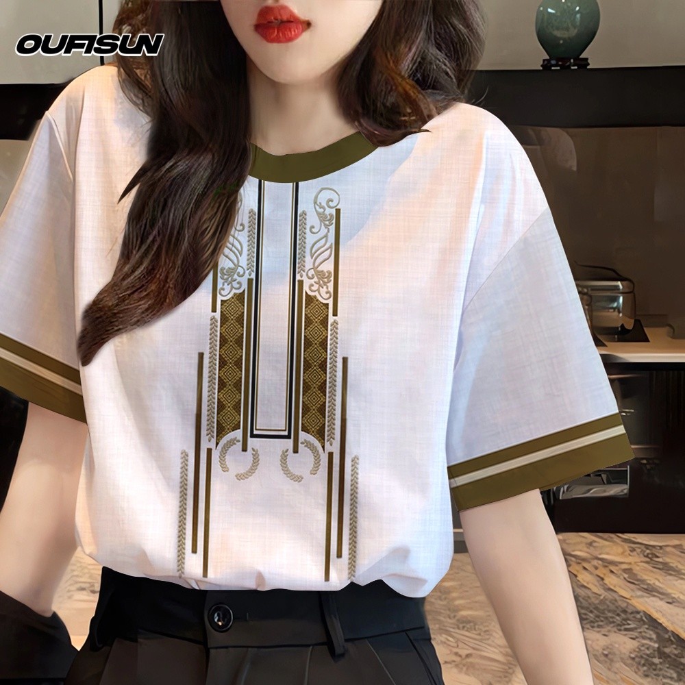 2025 Asean Attire For Women Retro National Wind T -Shirt Women's ...