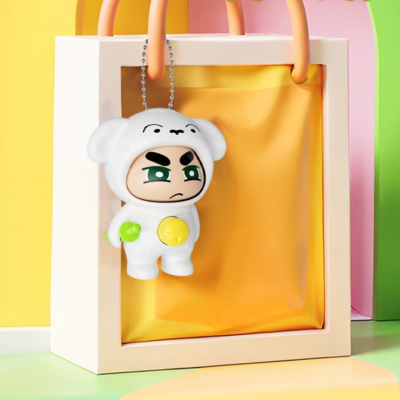 Candy Color Key Rings Cute Shin-chan Face Changing Keychain Stress ...
