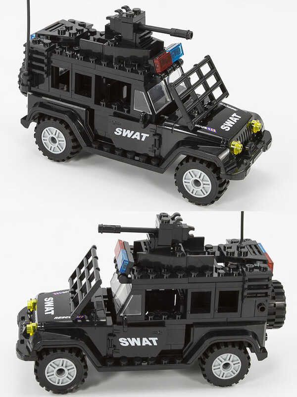 Chinese Building Blocks Special Police Armed Humvee Armored Vehicle ...