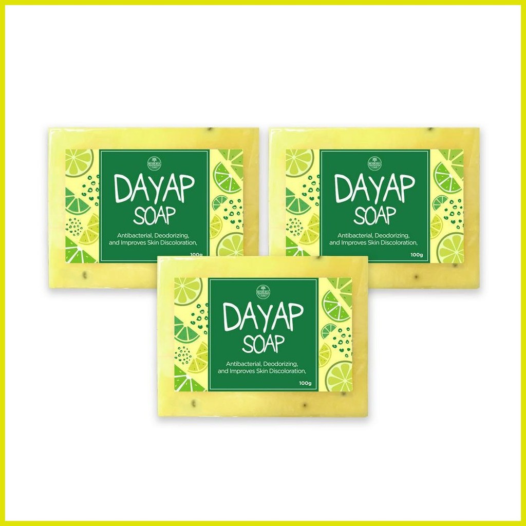 ♀ ⭐ 3 PCS Bendurya Natural Deodorizing Dayap Soap with Real Calamansi ...