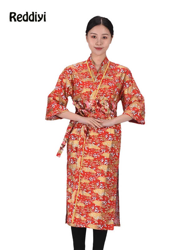 Japanese-Style Kitchen Jacket Sushi Restaurant Women Chef Shirt Female ...