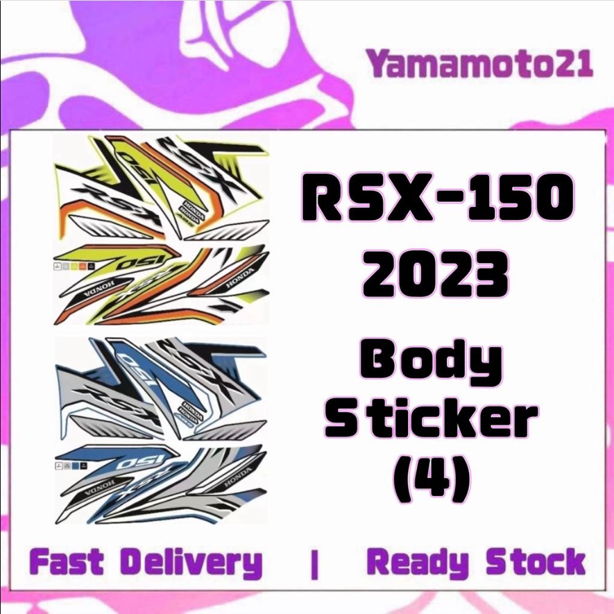 RSX150 RSX RS-X 150 Tahun 2023 Stiker sticker body cover set stripe (4 ...