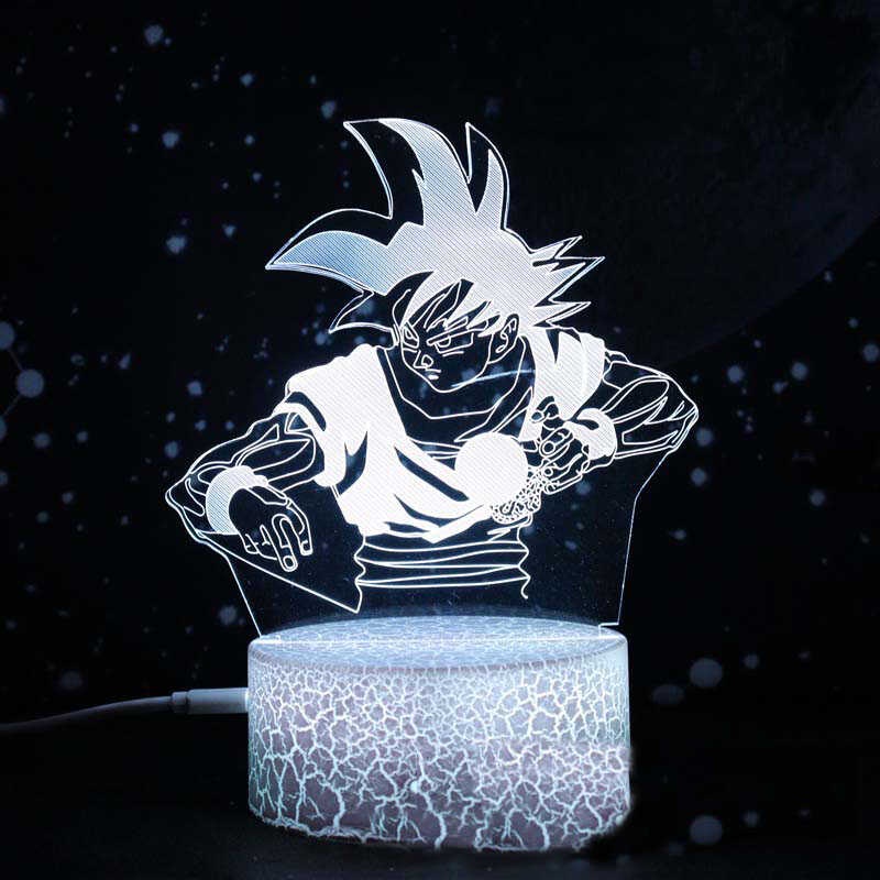 2022 Anime 3D Night Light Cartoon Character DRAGON BALL Figure Son Goku ...