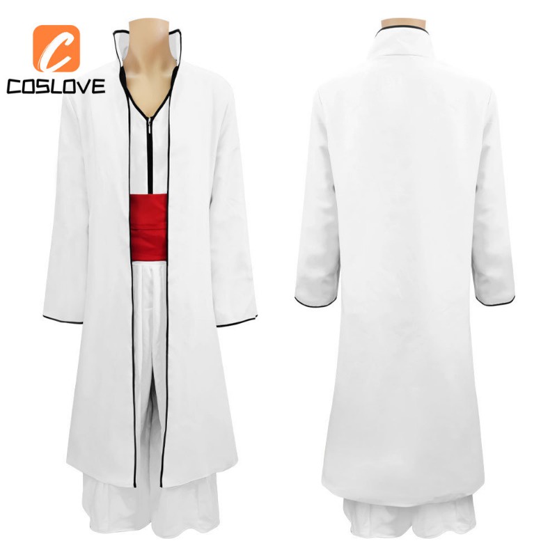 Anime BLEACH Aizen Sousuke Cosplay Full Set Costume Suit For Man White ...