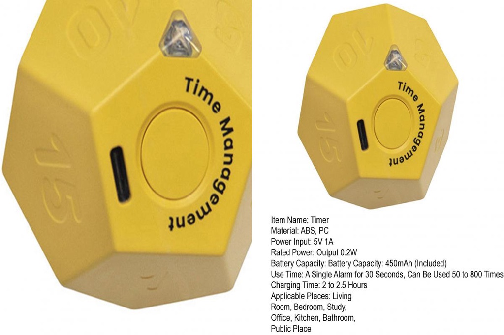 Versatile Timer for Various Activities Rechargeable Mini Timer with ...