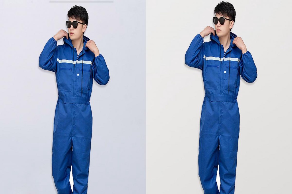 Work Clothes Work Jumpsuit Reflective Zipper Pockets Unisex Work ...
