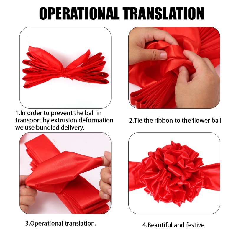 Commendation Car Opening Ribbon-Cutting Big Red Flower Ball / Multi ...