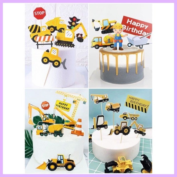 ♥ ℗ Construction Engineering Excavator Bulldozer Road Signs Theme for ...