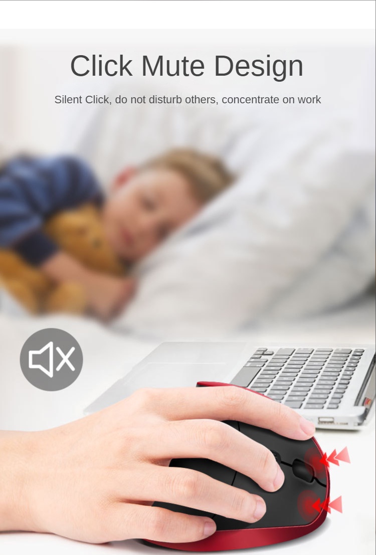 BTS-908 Hot Selling Rechargeable Vertical Mice Ergonomic Wireless Mouse ...