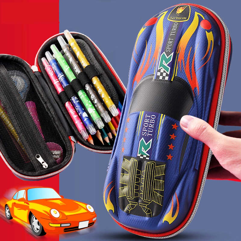 Boy Cool Pen Bag 3D Racing Car Pencil Cases Cartoons School Pencil Case ...
